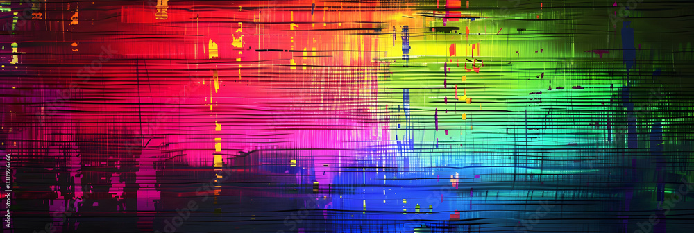 Glitch video tape background. Colored noise texture template. Image ...