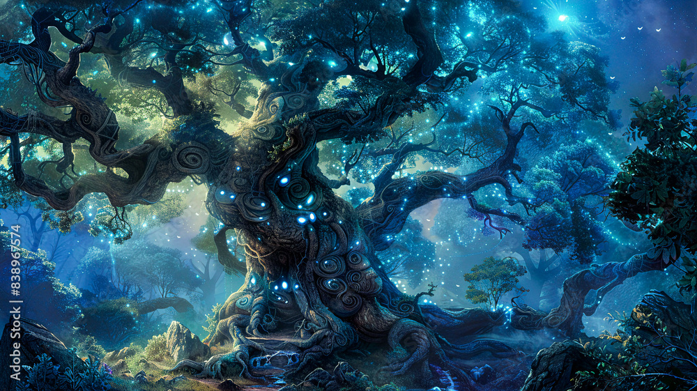 Ethereal digital art of a human figure meditating, surrounded by a ...