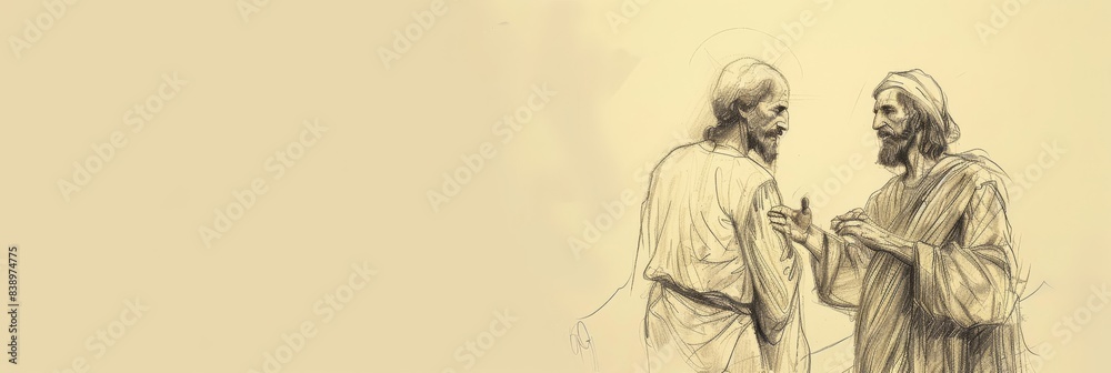 Jesus' Parable of the Rich Man and Lazarus, Biblical Illustration of ...
