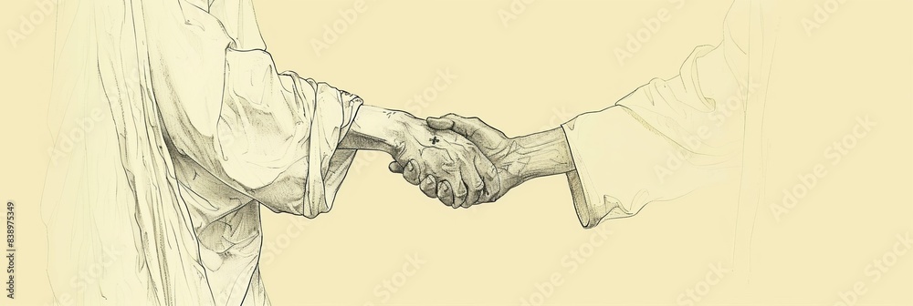Jesus’ Commandment to Love One Another, Biblical Illustration of ...