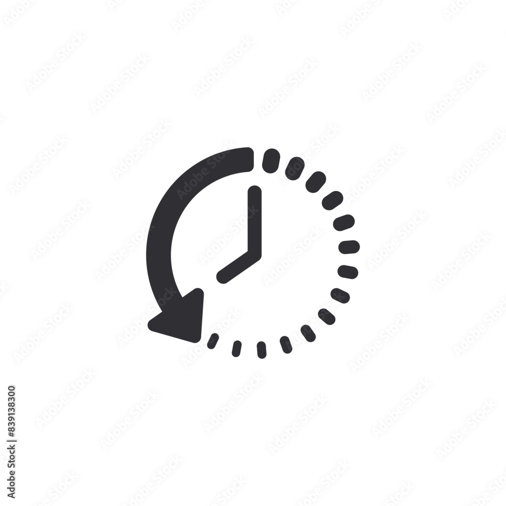 History icon. History line. Vector timer. Countdown time. Clock sign ...