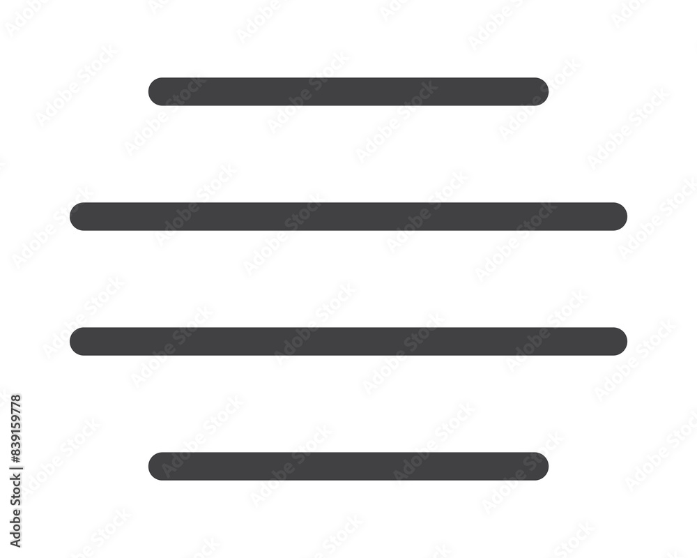 Hamburger menu icon, buttons for website, UI navigation, mobile app ...