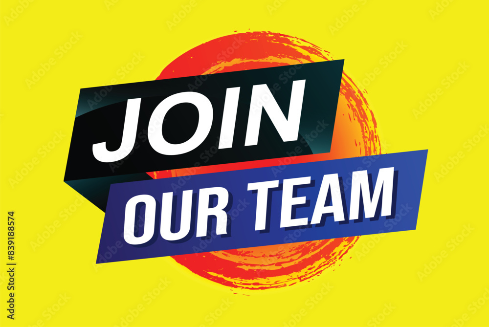 join our team word concept vector illustration with modern futuristic ...