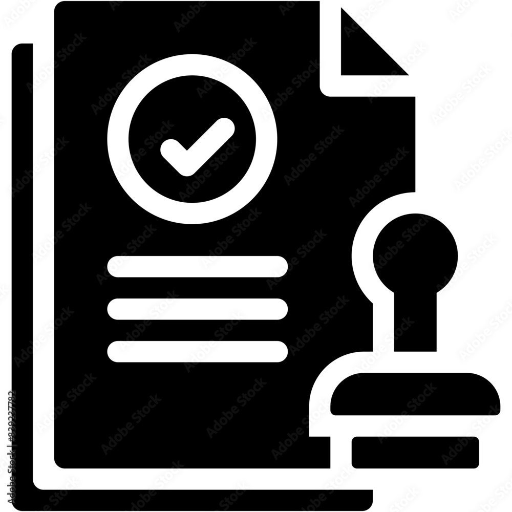 Vector Icon approved, tick, fact, check mark, document Stock Vector ... Vector Icon approved, tick, fact, check mark, document Stock Vector ...