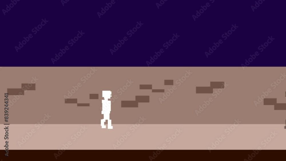 Game animation in 8-bit street fight style, pixel art. Stock ビデオ ...