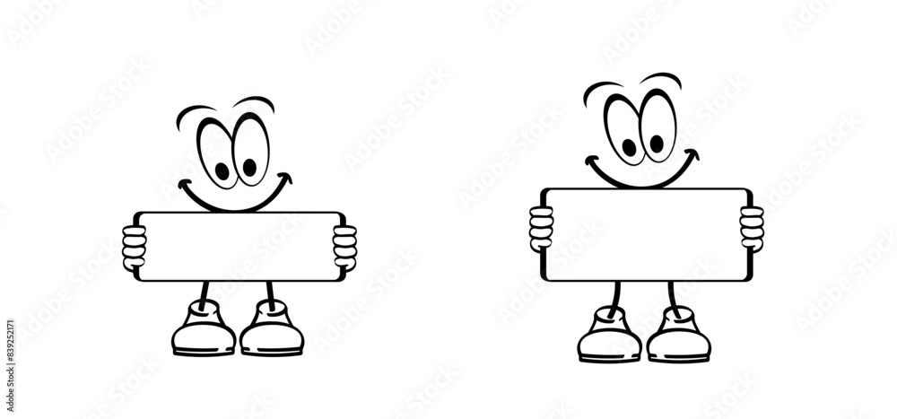 Happy groovy stickman or stick figures man. Comics types, cartoon ...