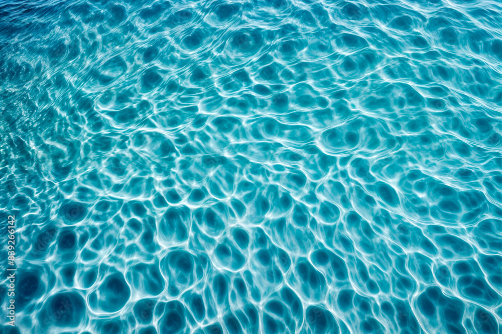 Abstract wallpaper of fresh water on clean swim pool, ripple effect ...
