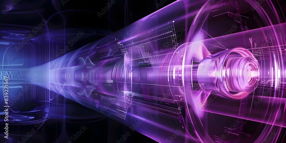 Scientific illustration of nuclear fuel rod crosssection with technical ...