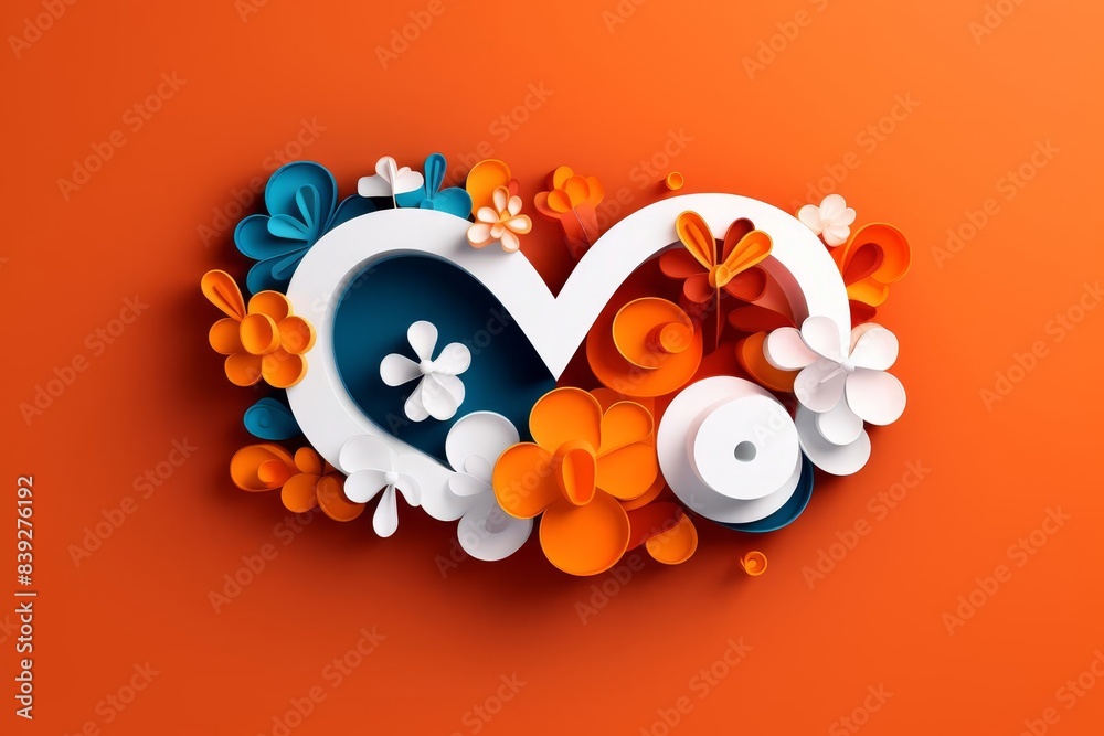 Blossoming summer love flat design top view romantic getaway theme ...