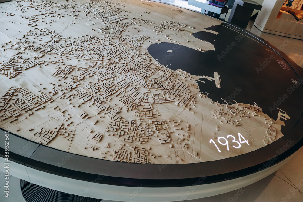 Doha, Qatar - 1 May 2024: Installation at the Qatar History Museum that ...