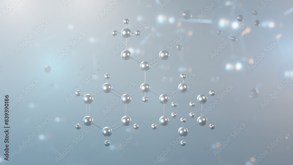 methylphenidate molecular structure, 3d model molecule, cns stimulant ...