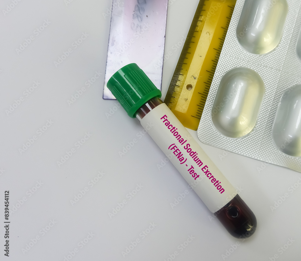 Blood sample for Fractional Excretion of Sodium (FENa) test for renal ...