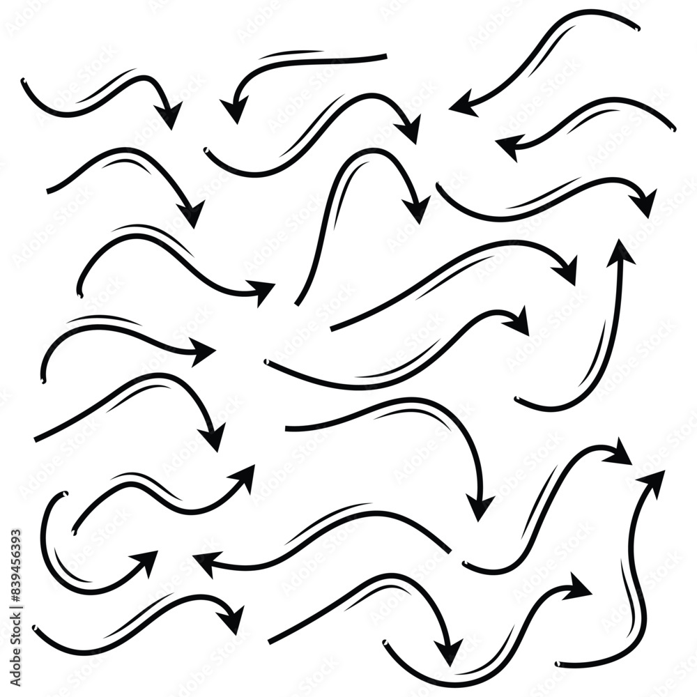 Arrows set of black icons. Arrow icon. Arrow vector collection. Arrow ...