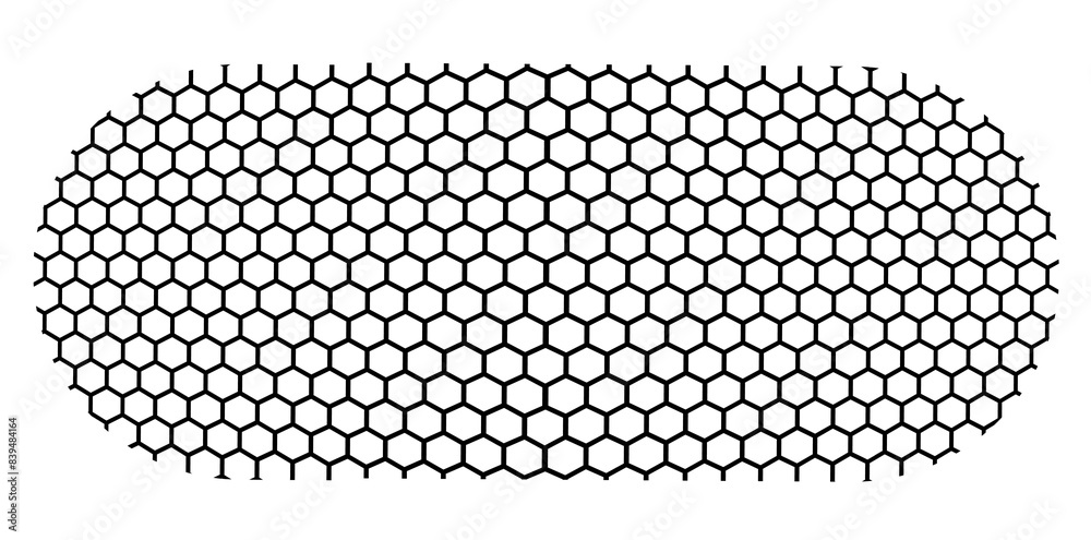 Modern Hexagonal Holes Linear Style Seamless Pattern, Metallic Texture ...