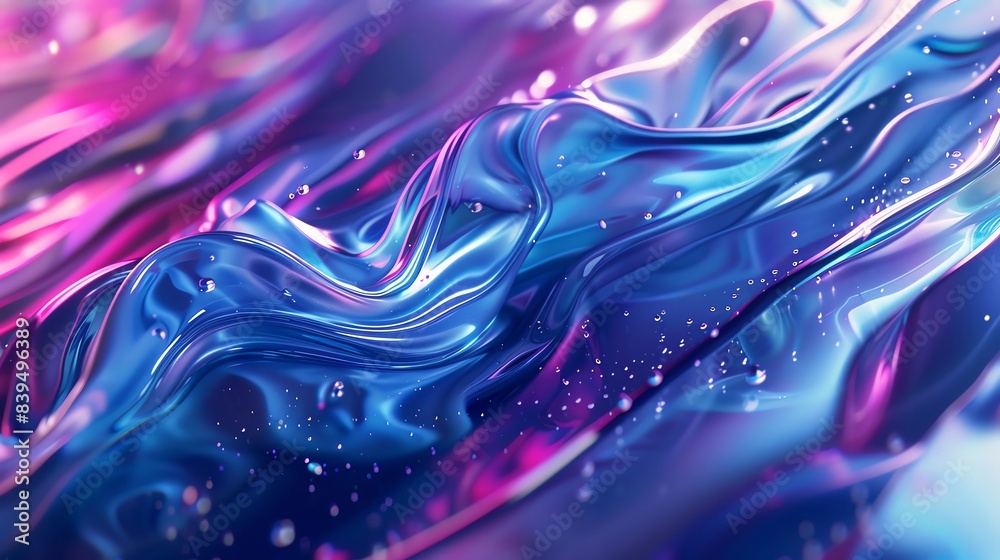 3D liquid forms creating dynamic motion, captured with a highspeed ...