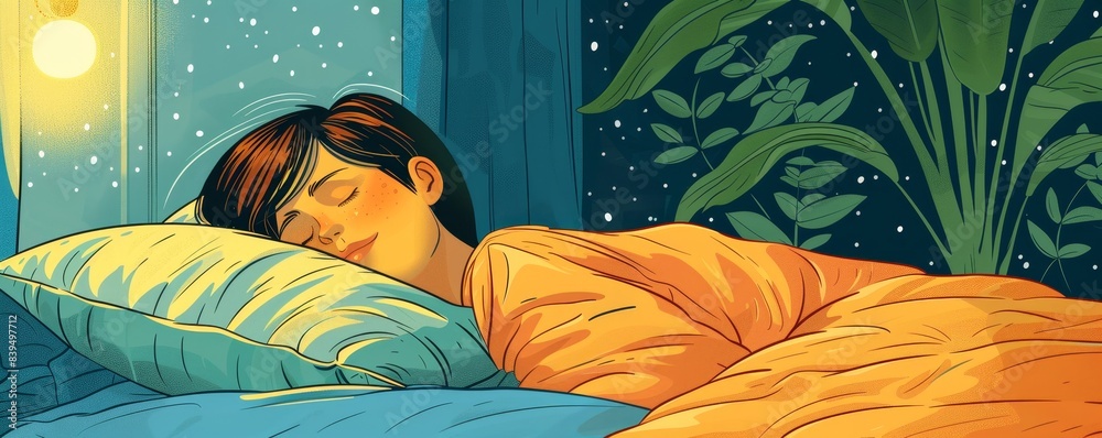 Simple depiction of a smart sleep tracker in a minimal style. Stock ...