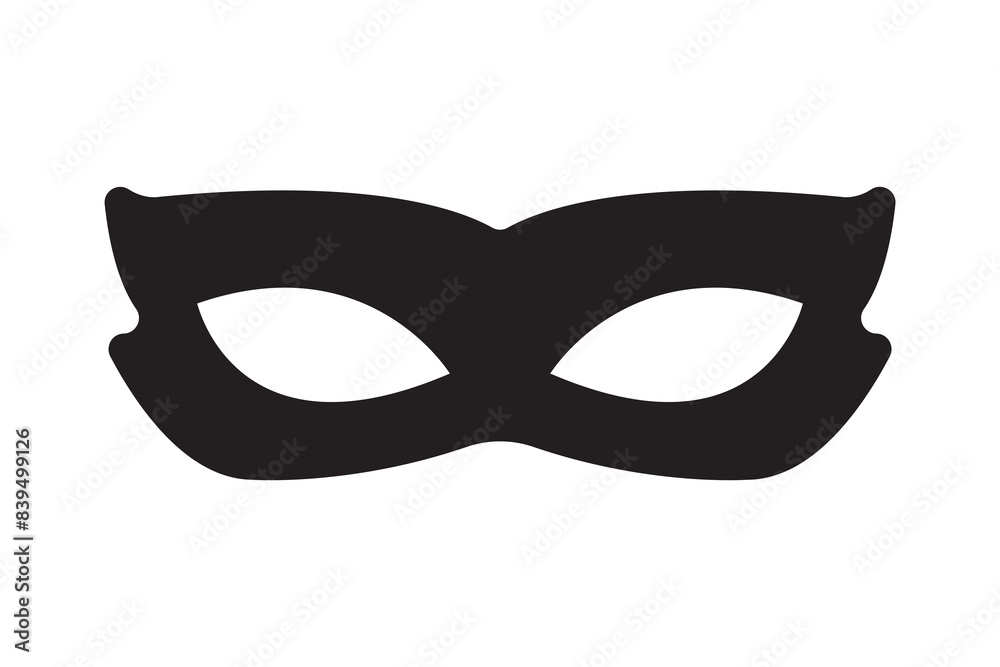 Black anonymous mask icon template black color editable. Mask symbol ...