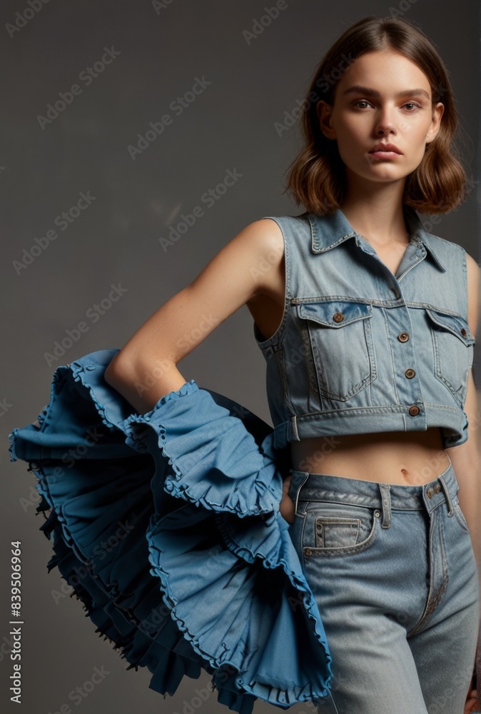 Nueva colección de moda upcycling, ropa hecha con basura, tendencia ...