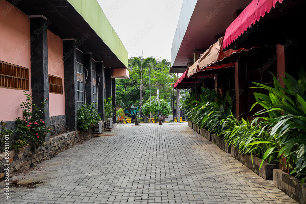 Purwakarta, Indonesia - June 3rd : Paving Block Corridor Between Bebek ...