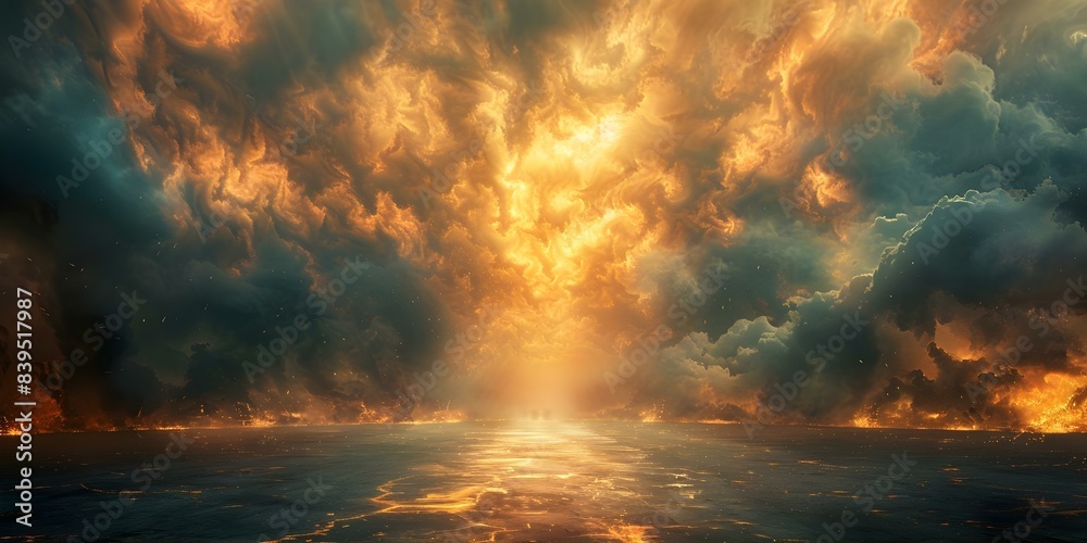 Religious belief in afterlife journey from death to heaven or hell ...