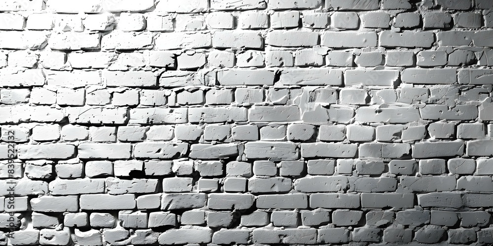 Realistic white brick wall image for photo editing or Zoom backgrounds ...