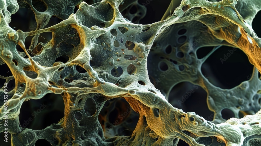 An electron microscope image revealing the intricate and delicately ...