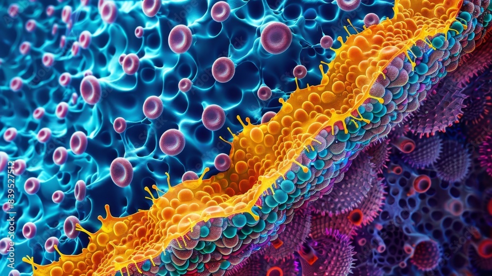 A microscope image of a cells phospholipid bilayer showcasing its role ...