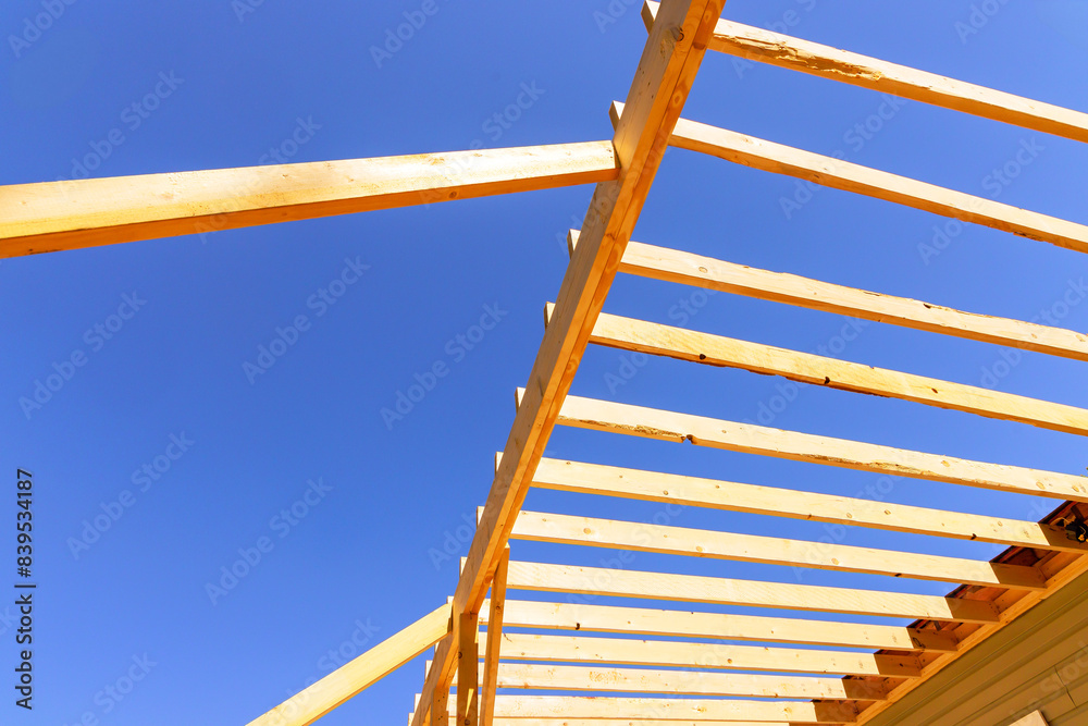 Using wood framing to support beams timber framing with an unfinished ...