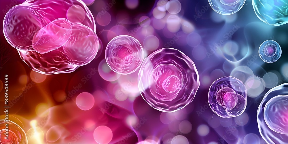 An image showing animal embryo development stages and mitosis cell ...