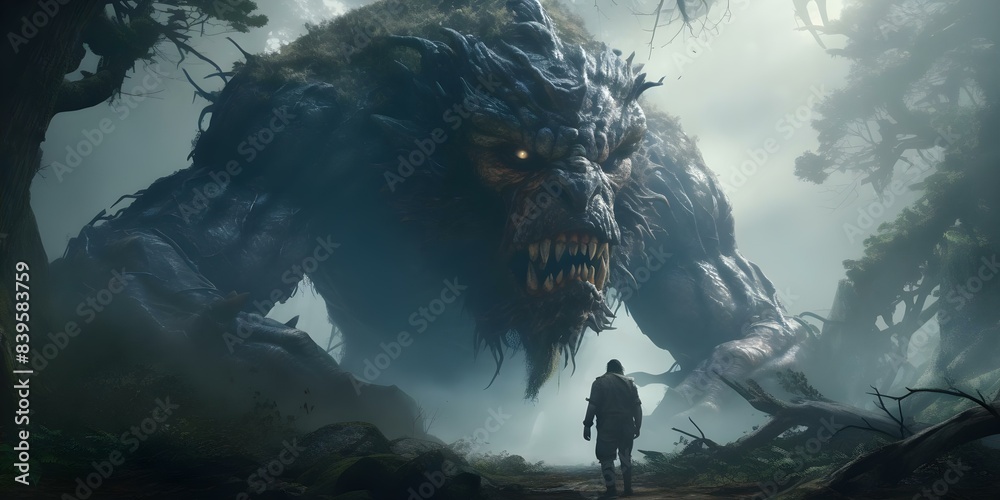 The Norse Myth of the Colossal Fantasy Creature Giant Monster. Concept Fantasy Creatures, Norse ...