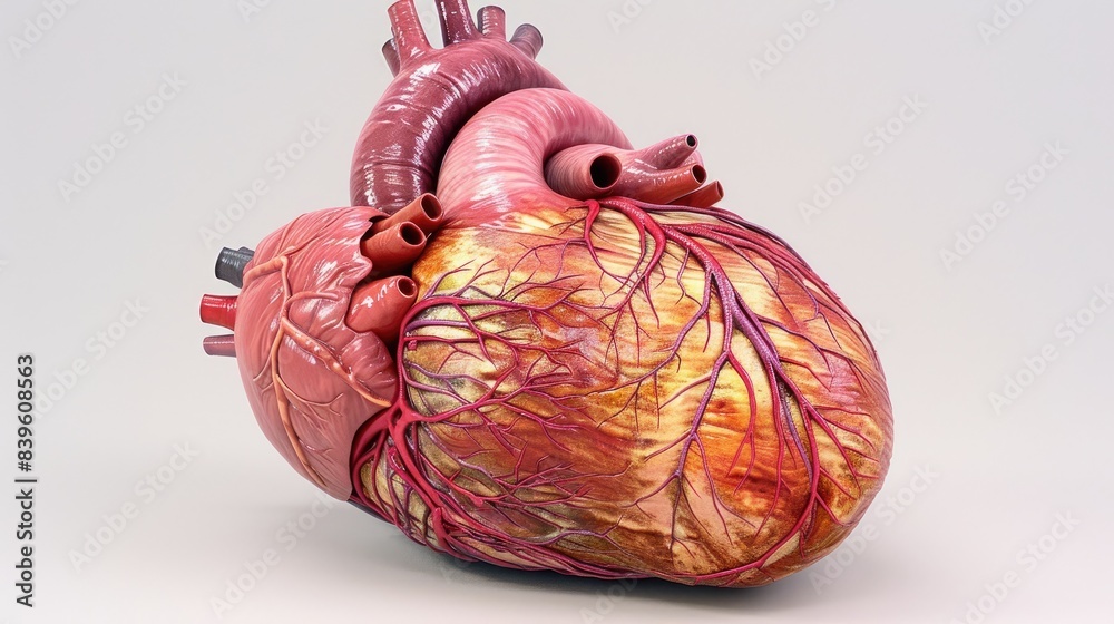 Anatomically Correct Heart A detailed illustration of an anatomically correct heart ...