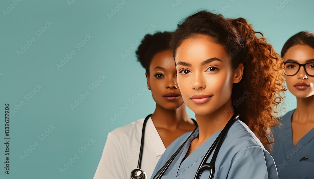 ER surgical team with medical clinic room background for emergency ...