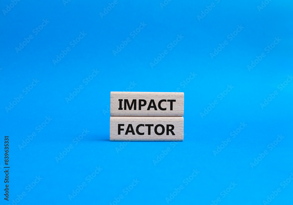 Impact Factor symbol. Wooden blocks with words Impact Factor. Beautiful ...