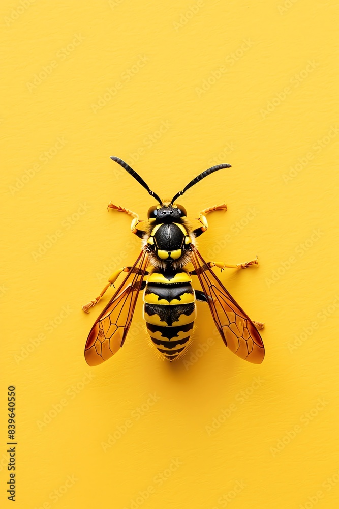 European Paper Wasp, border, background Wallpaper, blank in the middle ...