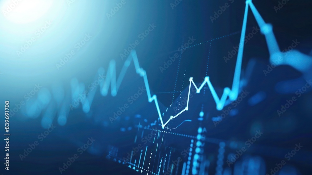 Financial data graph chart report statistic marketing management ...
