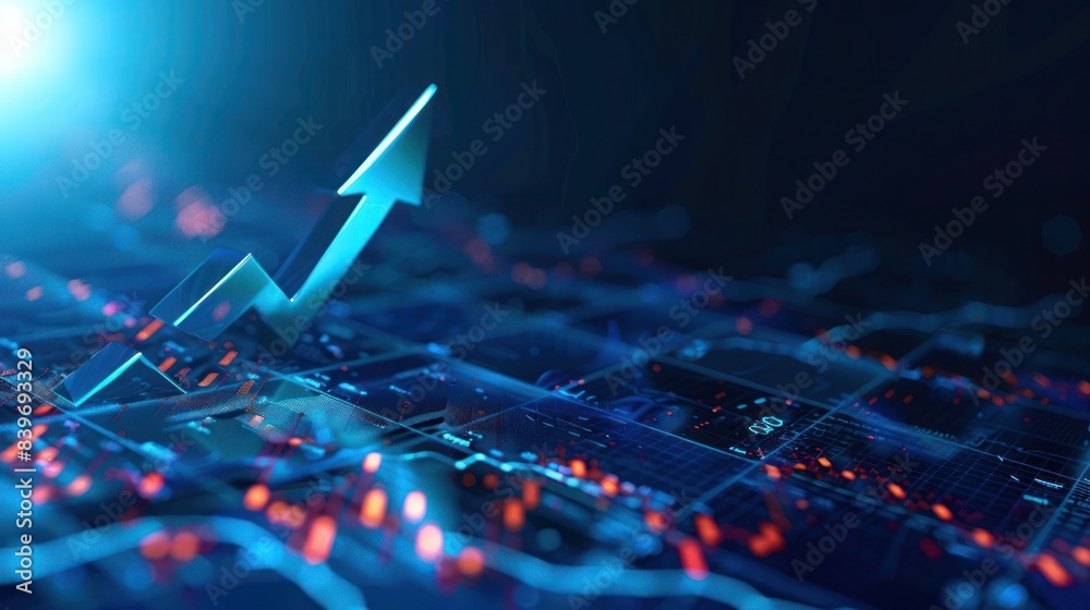 Digital financial chart and exchange financial growth graph. Financial ...