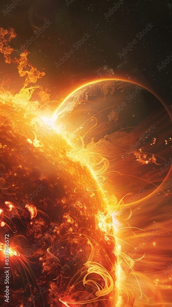 Intense solar flare with a massive coronal mass ejection from the sun's ...