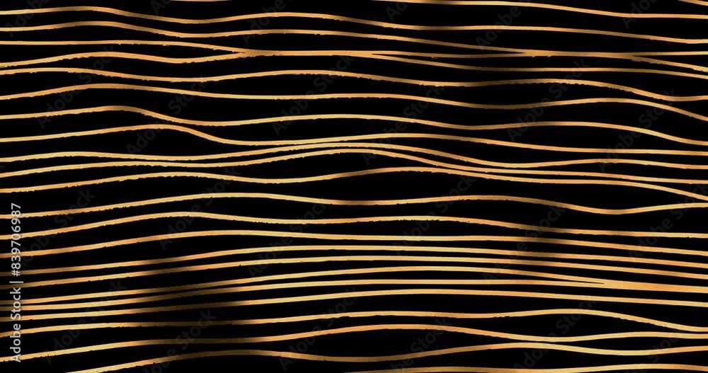 curved golden lines abstract motion. golden line elements. Realistic ...