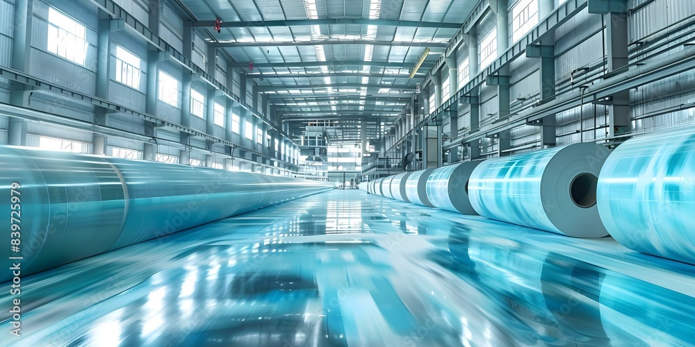 The process of paper mills converting wood pulp into paper rolls for ...