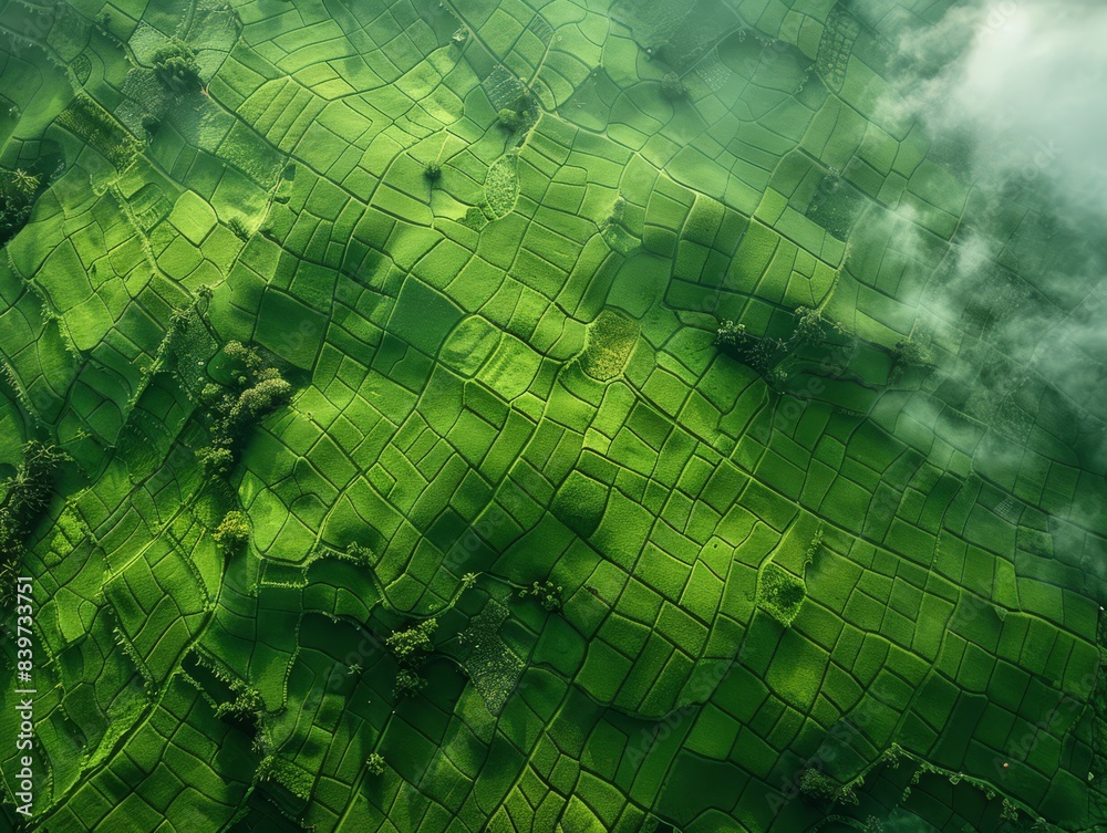 Ariel photograpy of flat sri lankan paddy feild masterpiece award ...