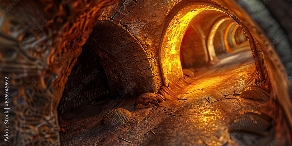 Underground Catacombs: A maze of tunnels and chambers, resembling ...