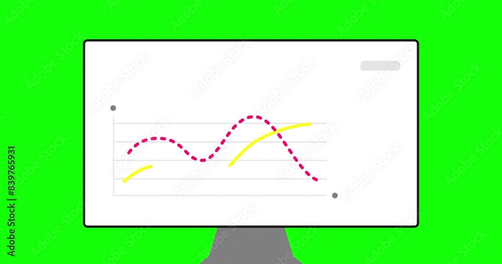 Loop animation of simple graph. Animated Infographic on white ...