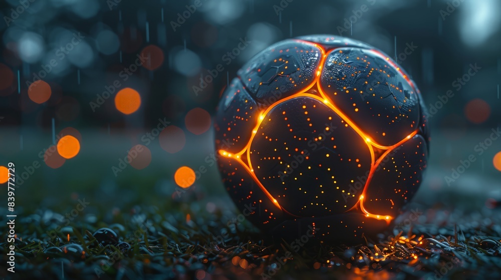 Smart football for training: Create an image of a football embedded ...