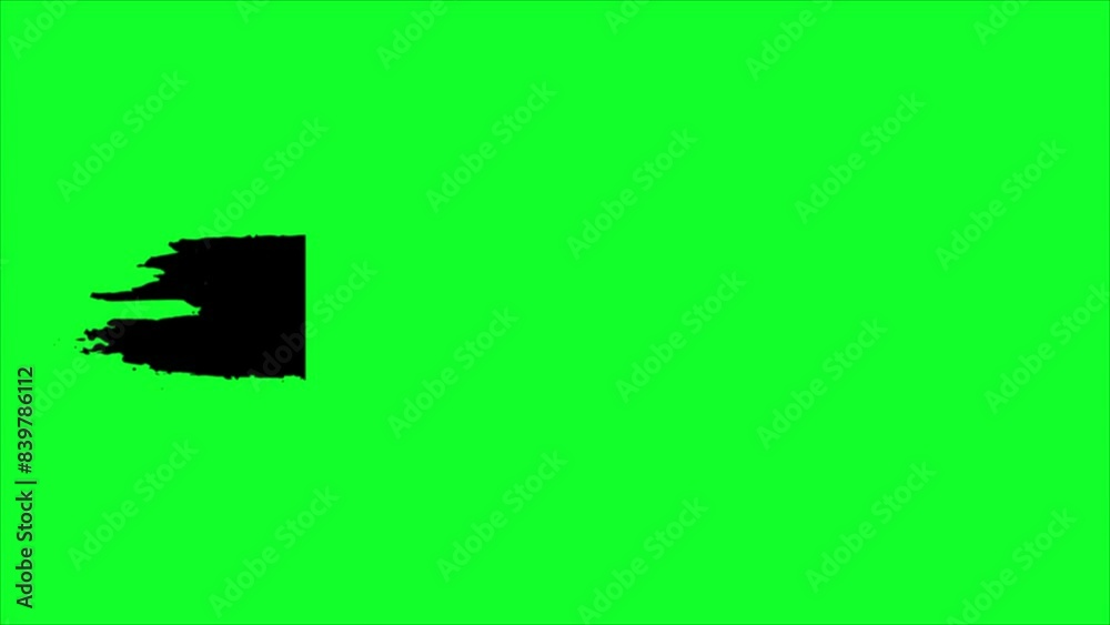 paint white brush stroke transition animation Green Screen, paint brush ...