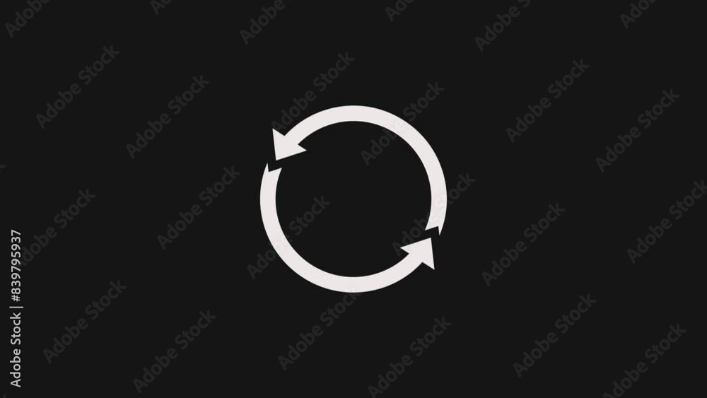 Animated Refresh button, circle arrow icon set, animation click on the ...