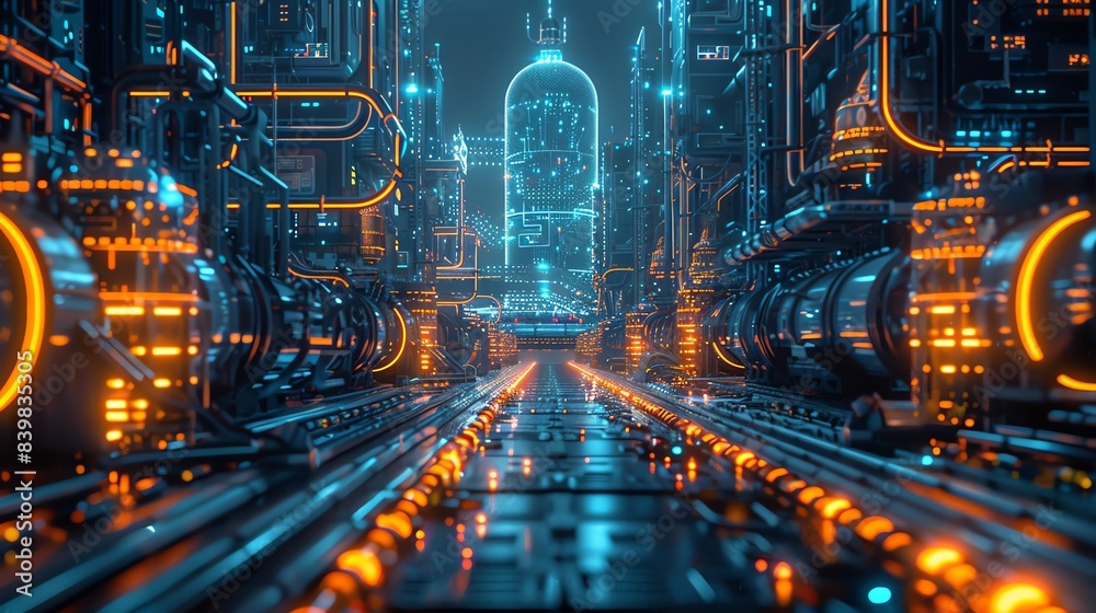 Foto de Conceptual illustration of digital twins in industrial ...