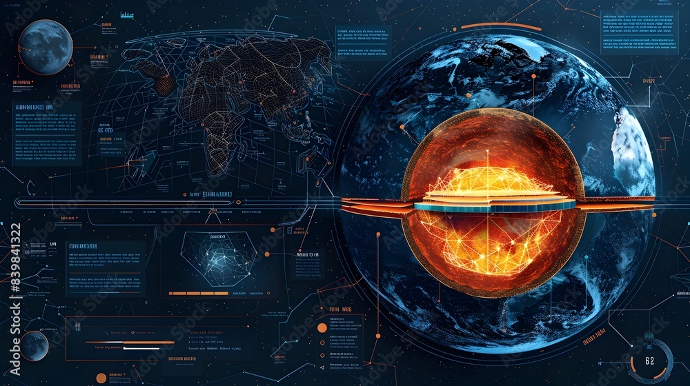 Architectural Style Cutaway View of the Earth s Core Layers in ...