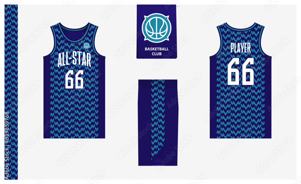 Basketball uniform mockup template design for sport club. Basketball ...