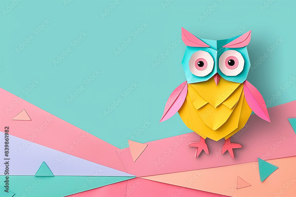 Owl Paper cut art, Owlet Layered paper craft animals, 3D paper ...