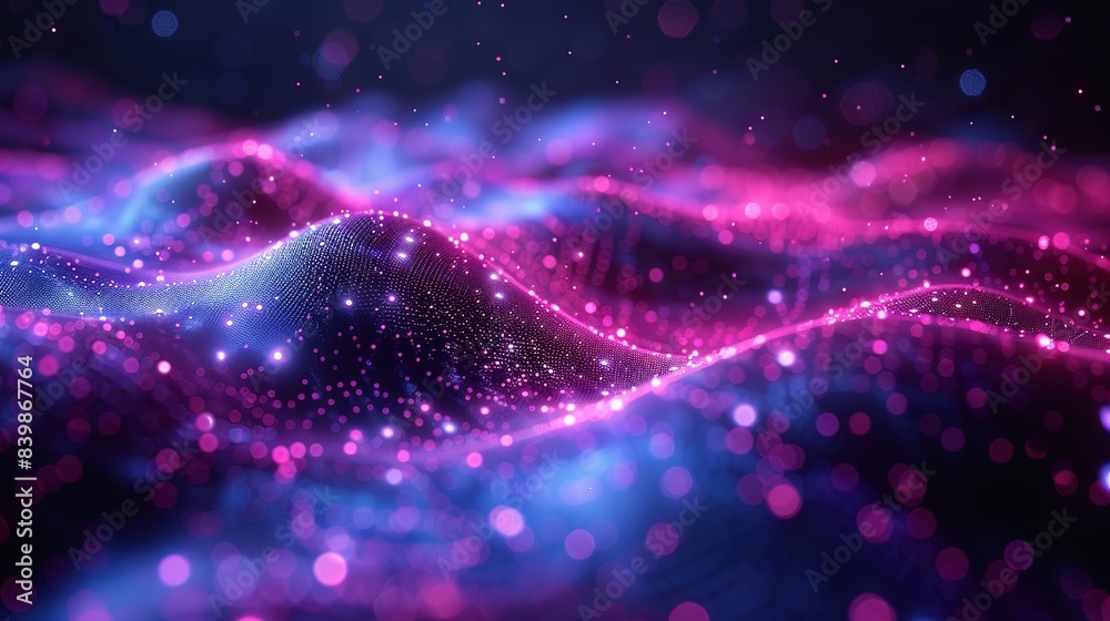 Abstract glass nano carbon fiber background with blues and purples ...